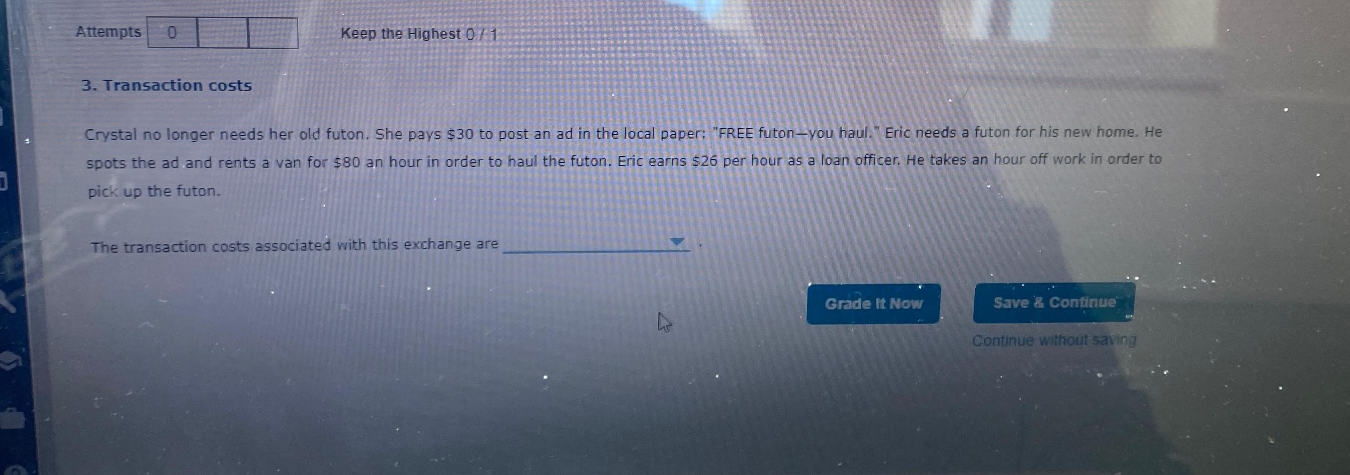 Solved Attempts0Keep the Highest 013. ﻿Transaction | Chegg.com
