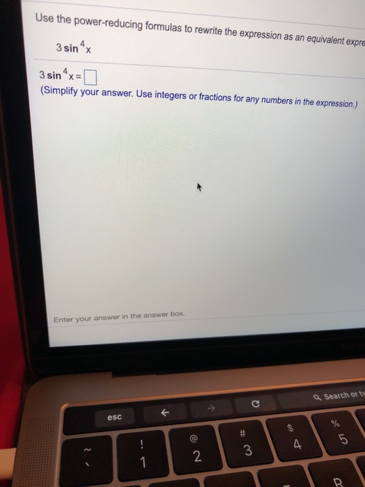 Solved Use the power-reducing formulas to rewrite the | Chegg.com