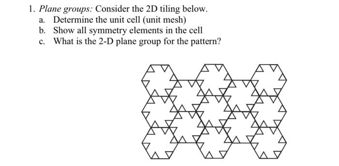 Solved 1 Plane Groups Consider The 2d Tiling Below A