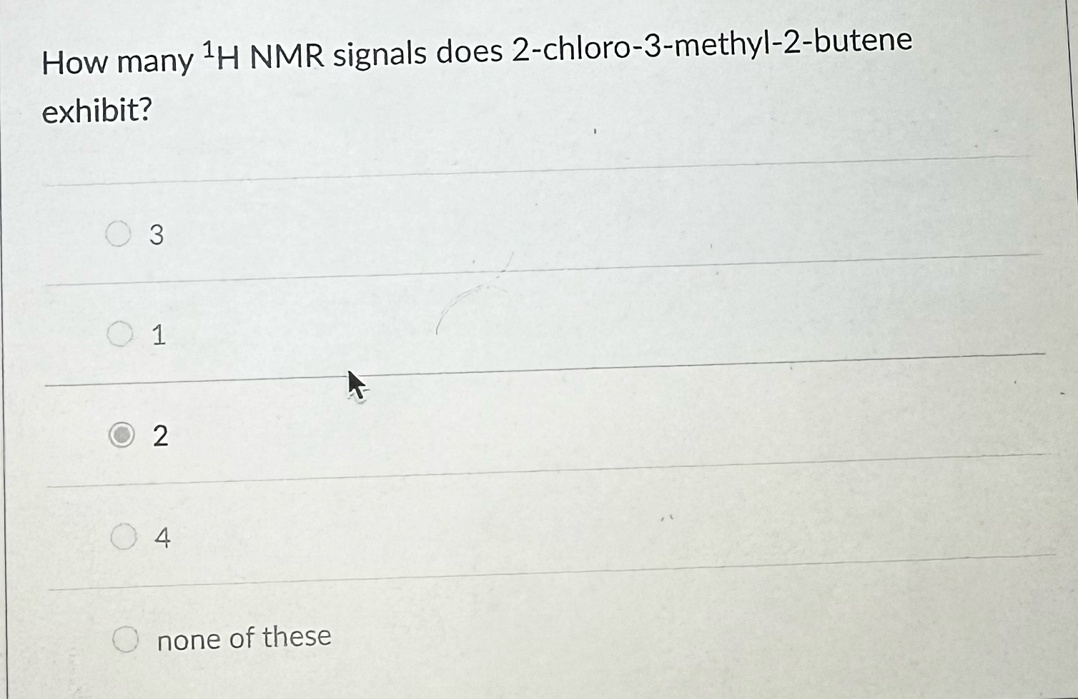 Solved How many ?1H ﻿NMR signals does | Chegg.com