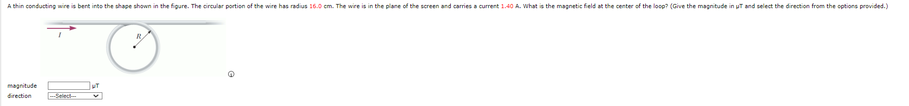 Solved A thin conducting wire is bent into the shape shown | Chegg.com