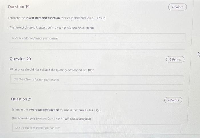 Solved Questions 19 to 23 refer to the table shown below. | Chegg.com