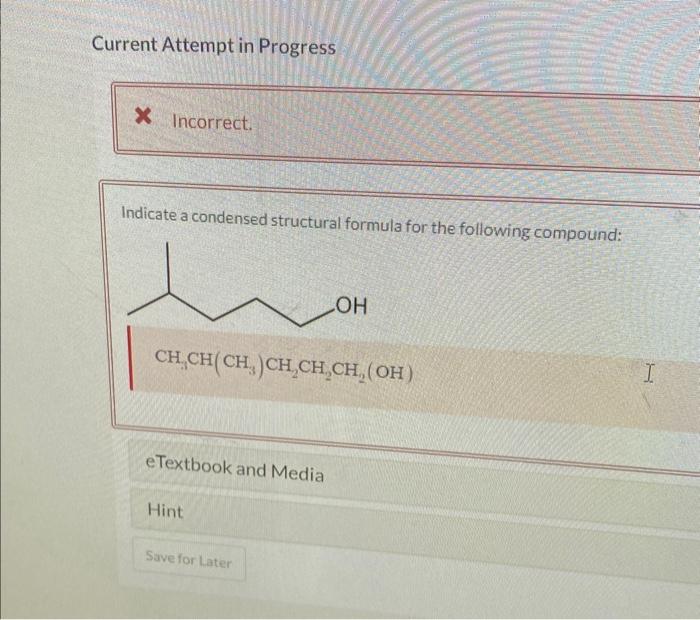 Solved Current Attempt in Progress X Incorrect. Indicate a | Chegg.com