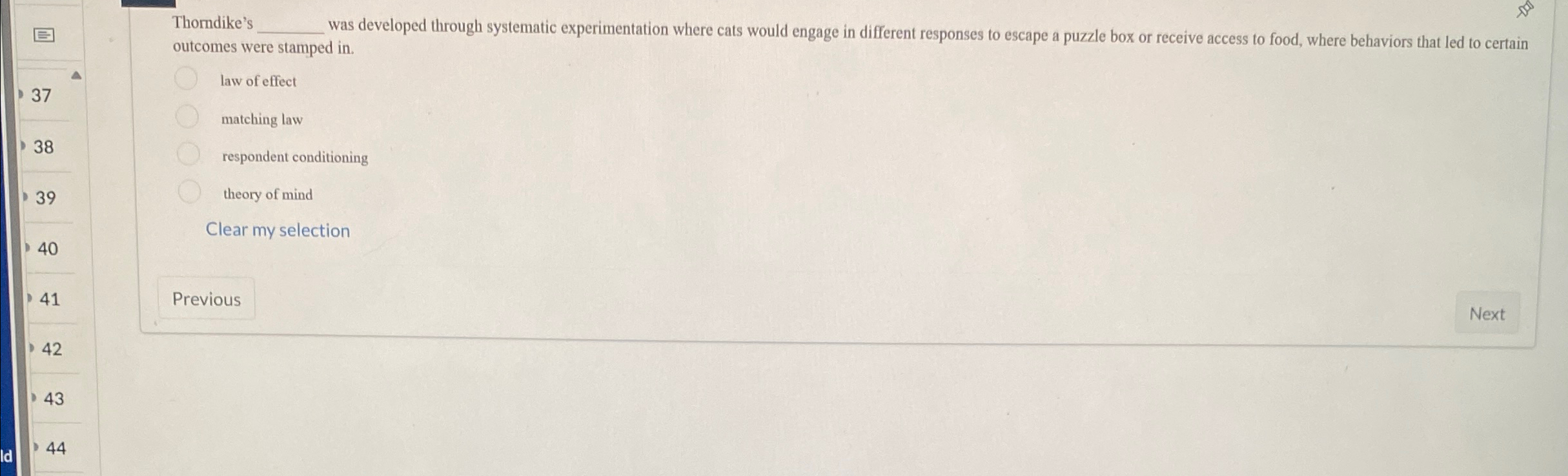 Solved Thomdike's ﻿was developed through systematic | Chegg.com