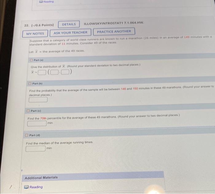 Solved Suppose that a category of world class runners ate | Chegg.com