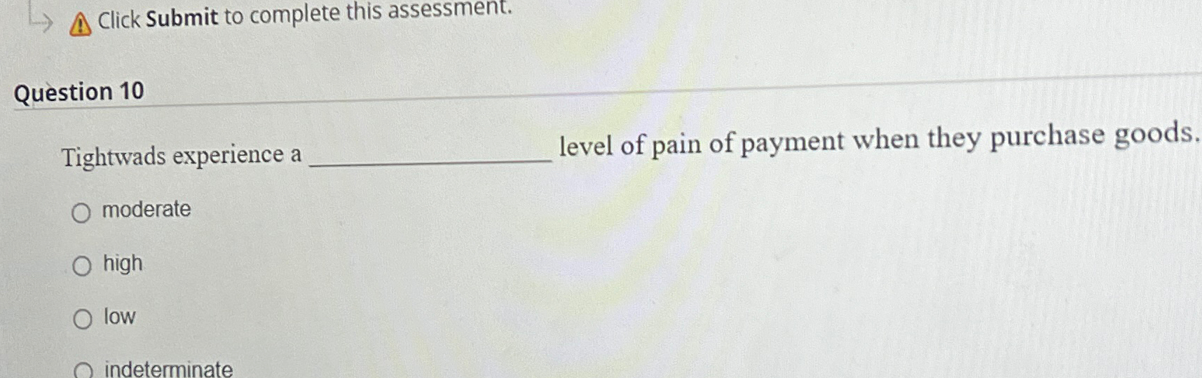 Solved Click Submit to complete this assessment.Question | Chegg.com