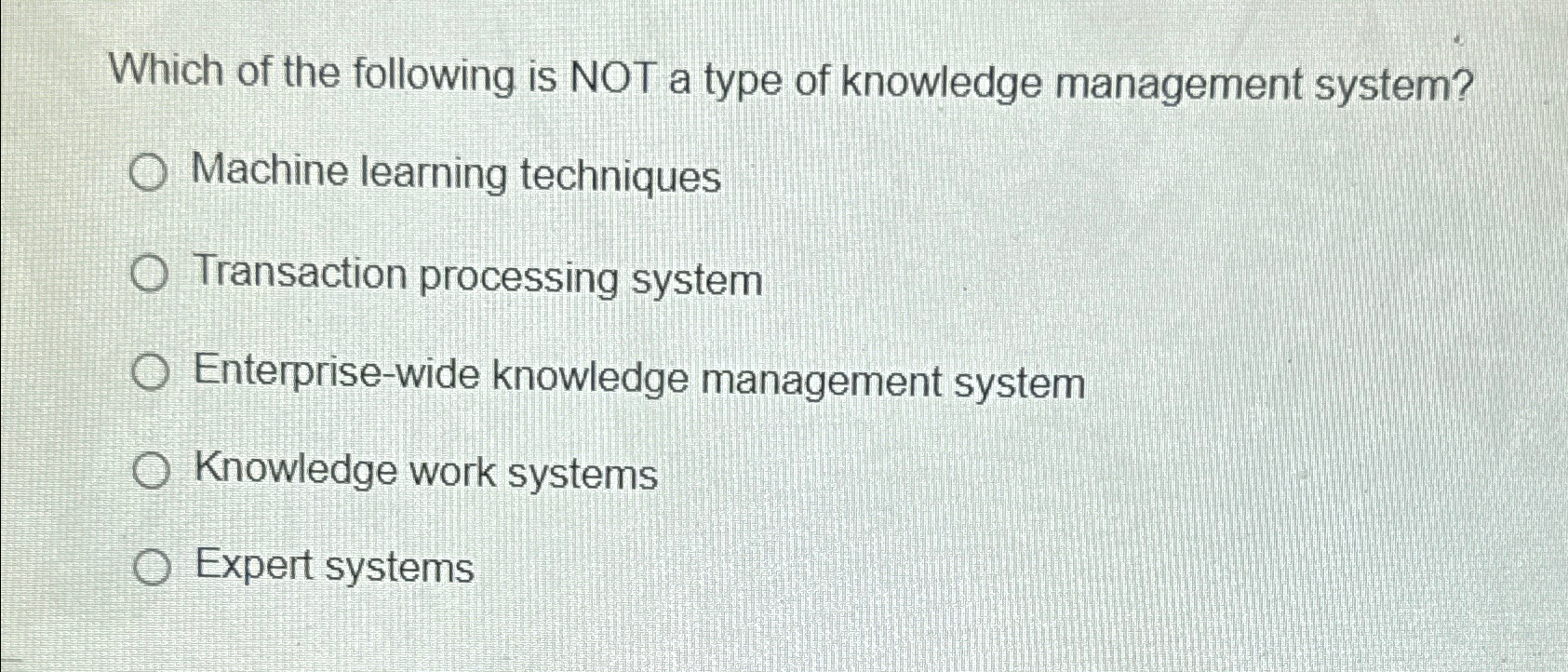 Solved Which of the following is NOT a type of knowledge | Chegg.com