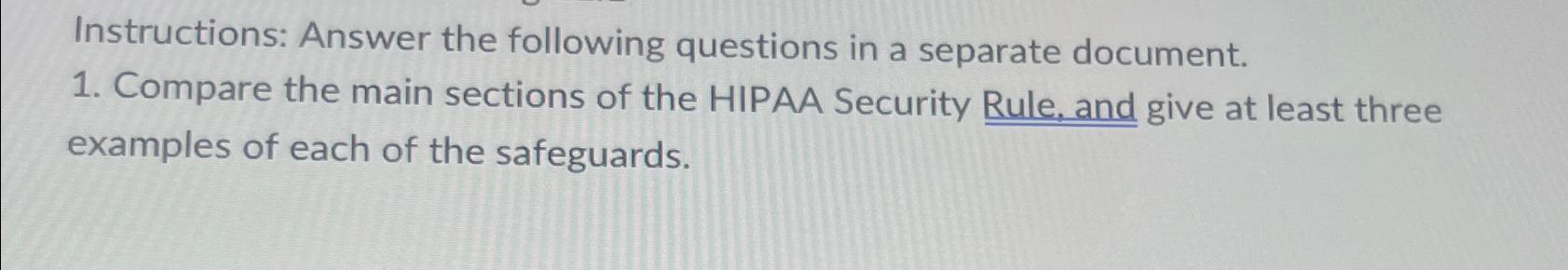 Solved Instructions: Answer the following questions in a | Chegg.com