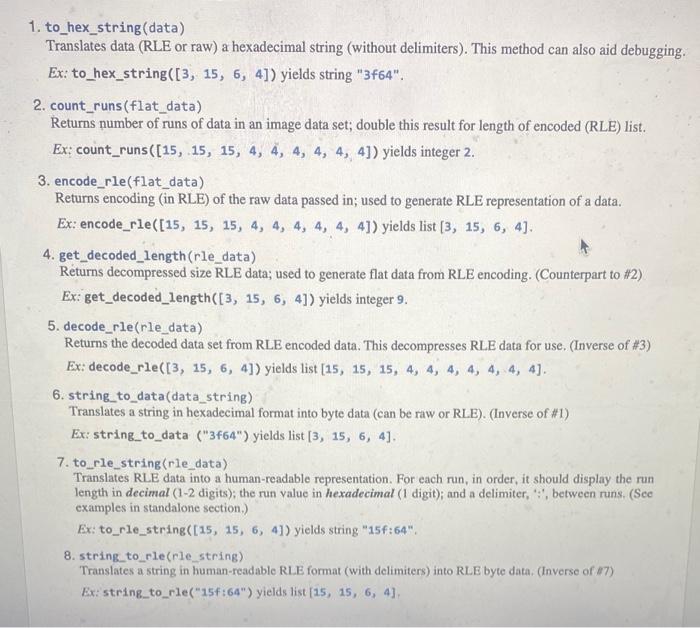 Class Methods Student classes are required to provide | Chegg.com