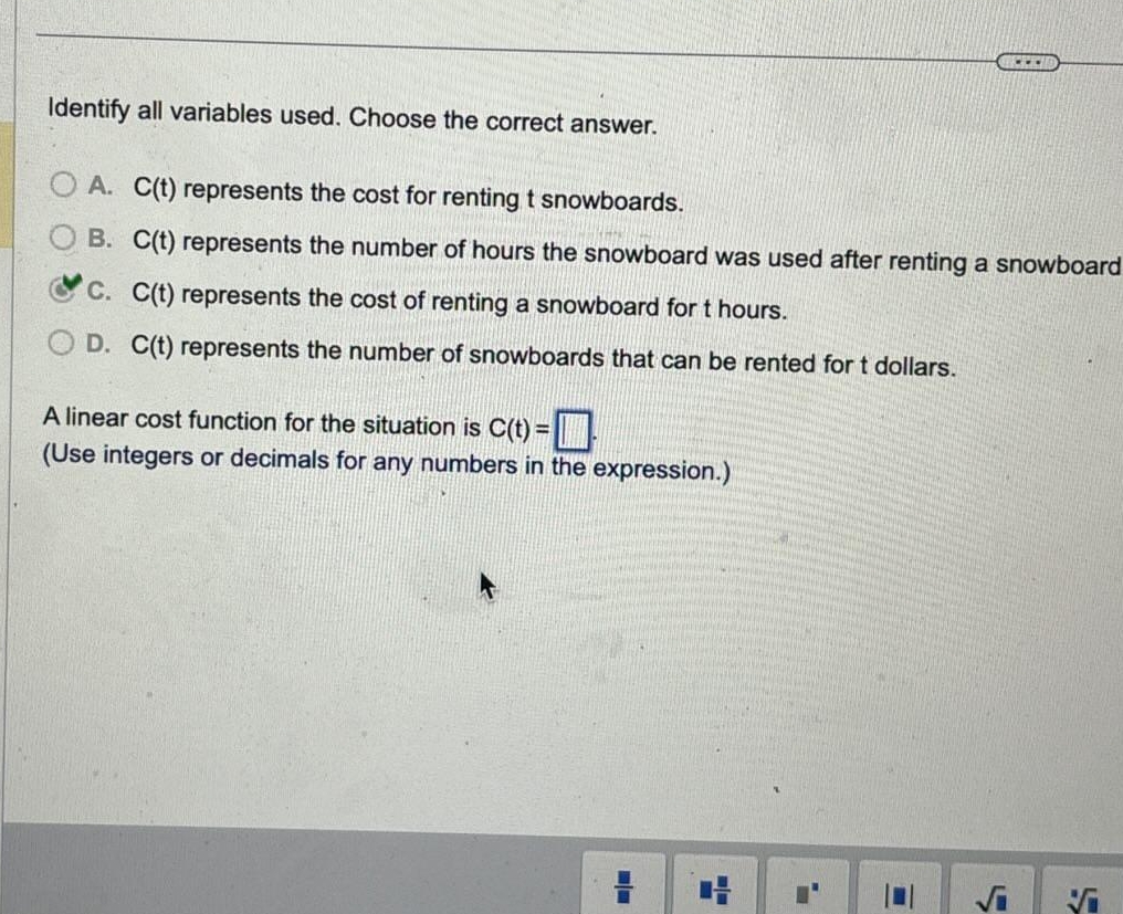 Solved Identify all variables used. Choose the correct | Chegg.com