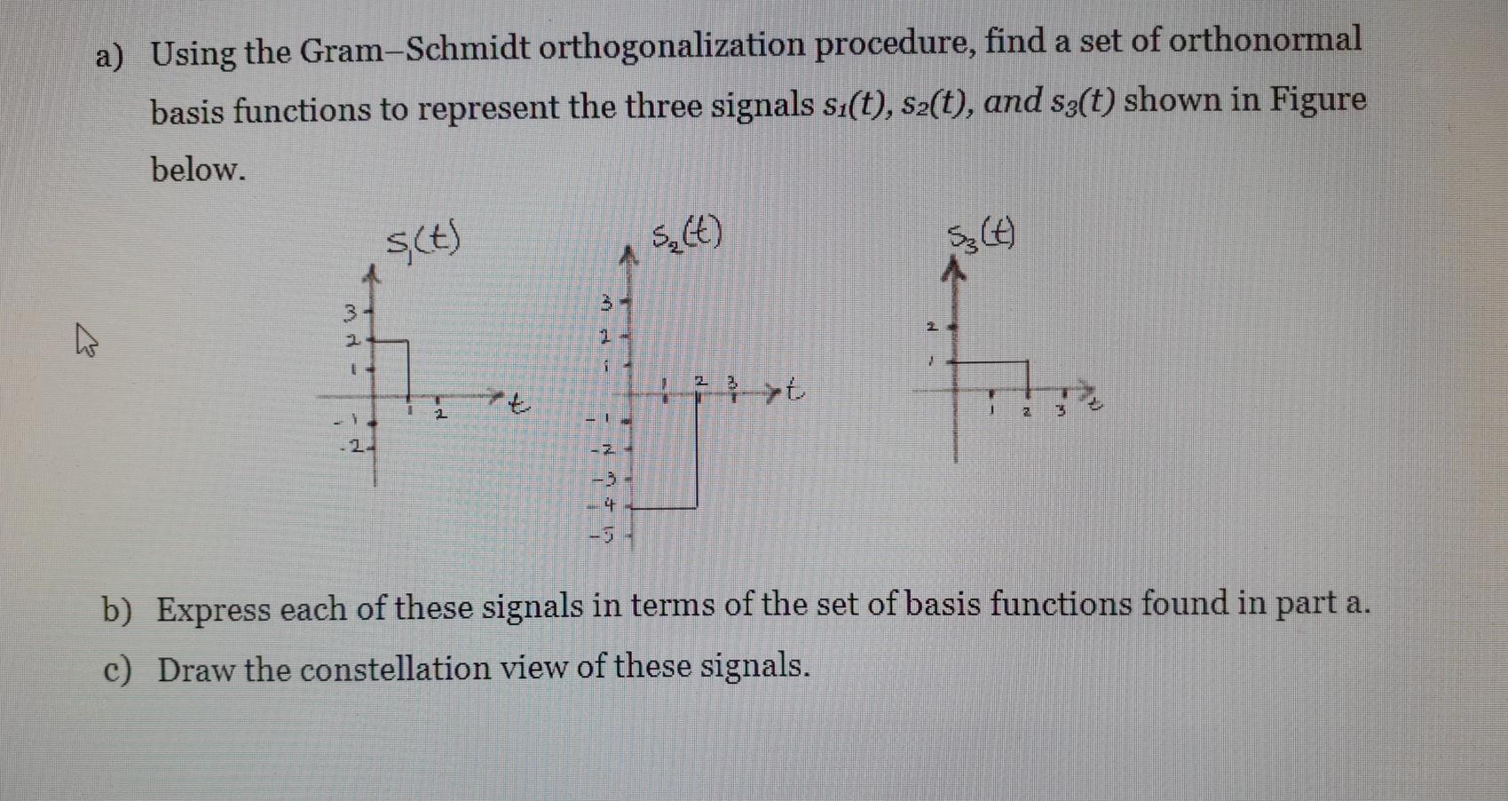 Solved a) Using the Gram-Schmidt orthogonalization | Chegg.com