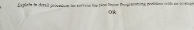 Solved Explain in detail procedure for solving the Non | Chegg.com