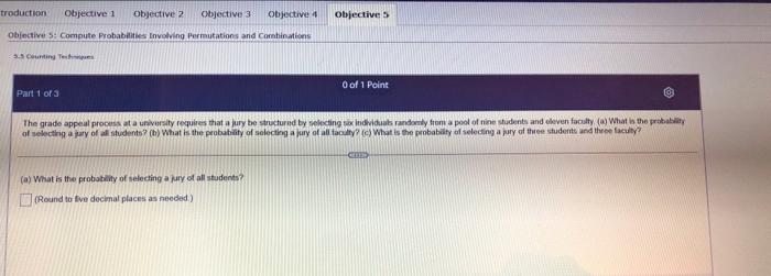 Solved troduction Objective 1 Objective 2 Objective 3 | Chegg.com