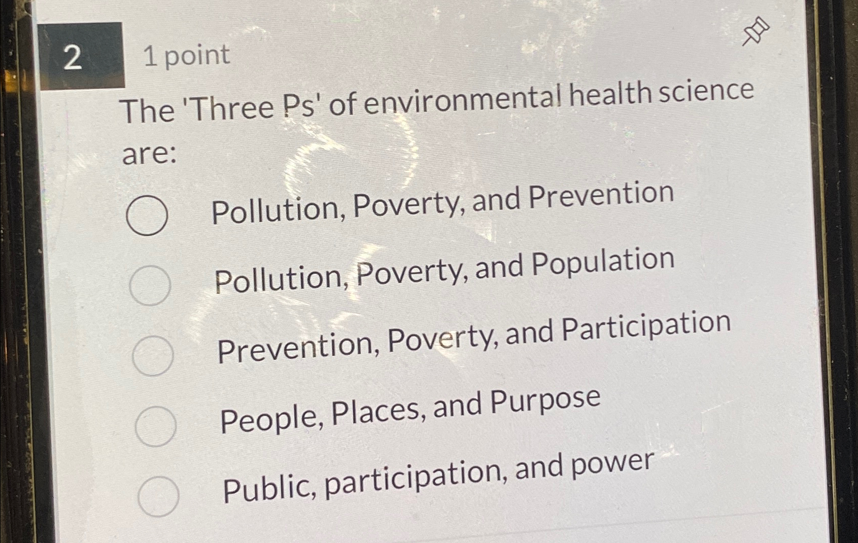 Solved 21 ﻿pointThe 'Three Ps' ﻿of environmental health | Chegg.com