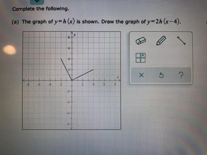 Solved Complete the following (a) The graph of y=h(x) is | Chegg.com