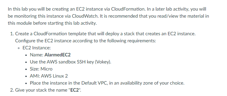 Solved in .yaml for aws cloudformation | Chegg.com
