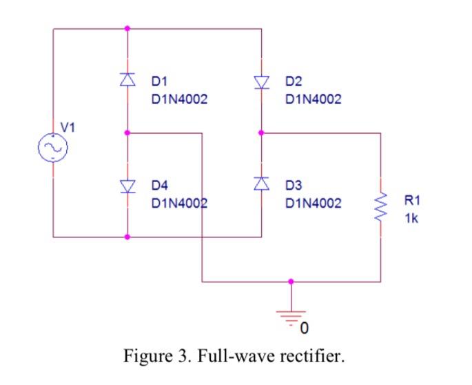Solved 2. Full-wave rectifier a. Simulate in PSPICE the | Chegg.com