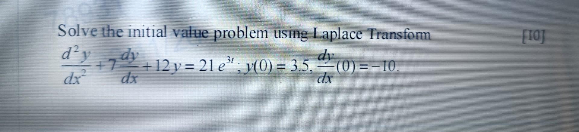 Solved Solve The Initial Value Problem Using Laplace 0211