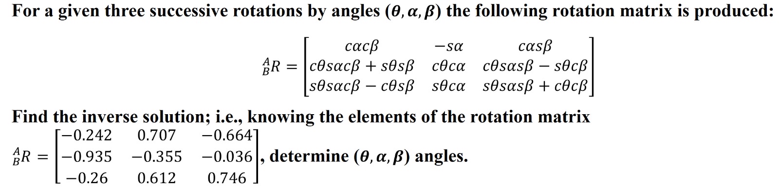 Solved For a given three successive rotations by angles | Chegg.com