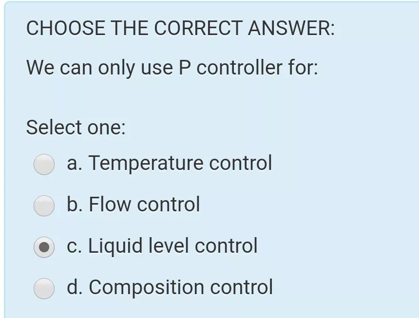 Solved CHOOSE THE CORRECT ANSWER: Simple proportional | Chegg.com