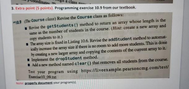Solved 2. Programming exercise 10.3 from our textbook. 3. | Chegg.com Solved 2. Programming exercise 10.3 from our textbook. 3. | Chegg.com