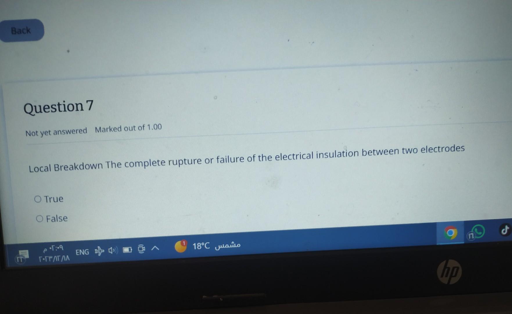 Solved Local Breakdown The complete rupture or failure of | Chegg.com