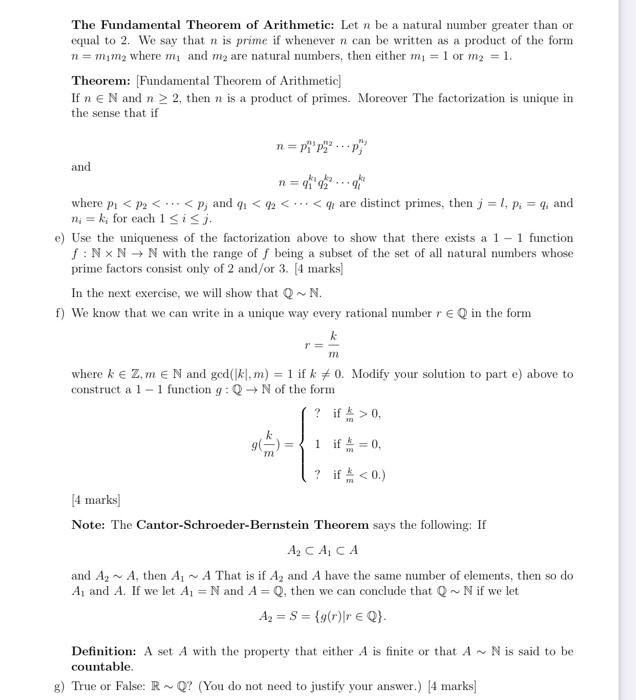 Solved The Fundamental Theorem of Arithmetic: Let n be a | Chegg.com