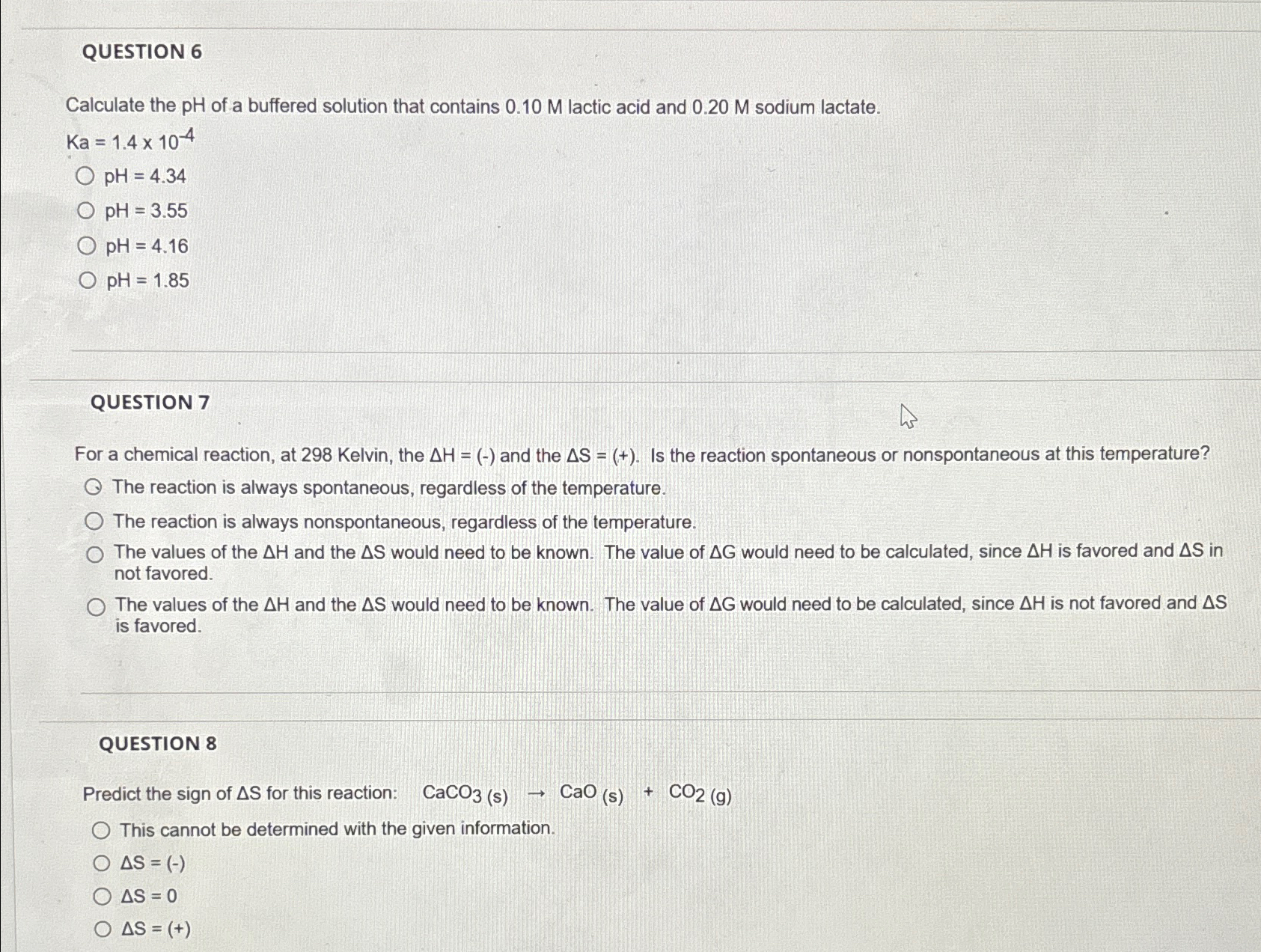 Solved QUESTION 6Calculate the pH ﻿of a buffered solution | Chegg.com
