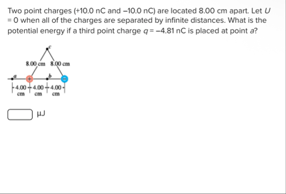 Solved Two point charges ( 10.0 ﻿nC and -10.0 ﻿nC ) ﻿are | Chegg.com