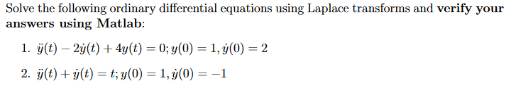 Solved Solve the following ordinary differential equations | Chegg.com