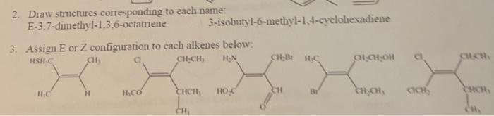 Solved 2. Draw structures corresponding to each name: | Chegg.com