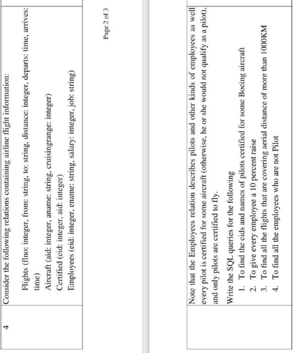 Solved 4 Consider the following relations containing airline | Chegg.com Solved 4 Consider the following relations containing airline | Chegg.com