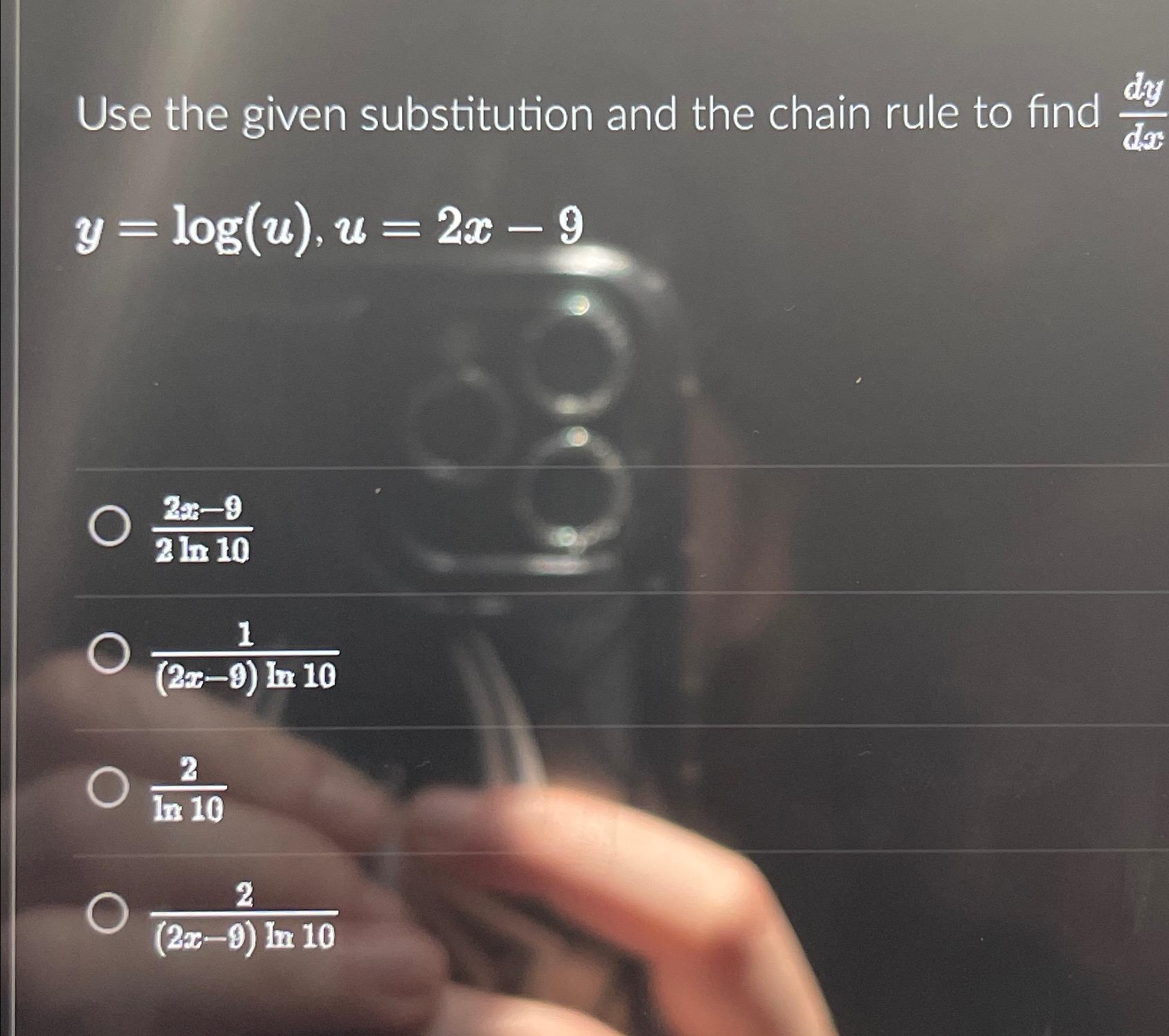 Solved Use the given substitution and the chain rule to find | Chegg.com