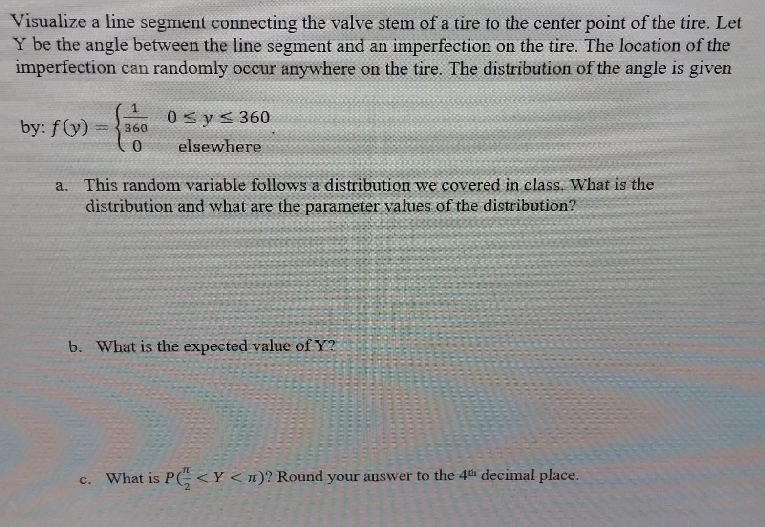 Solved Visualize a line segment connecting the valve stem of | Chegg.com