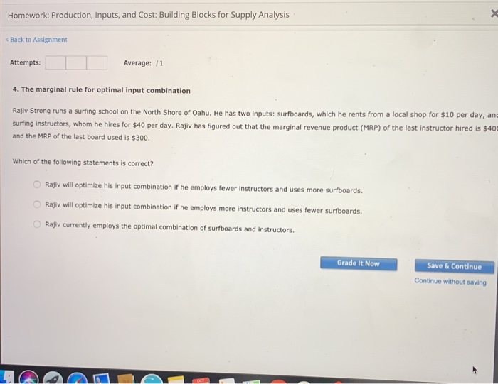 Solved Homework: Production, Inputs, and Cost: Building | Chegg.com