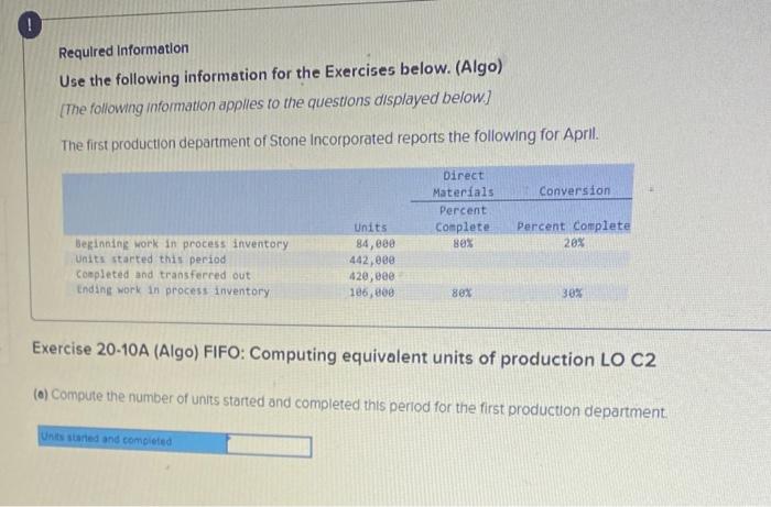 Solved Required information Use the following information | Chegg.com
