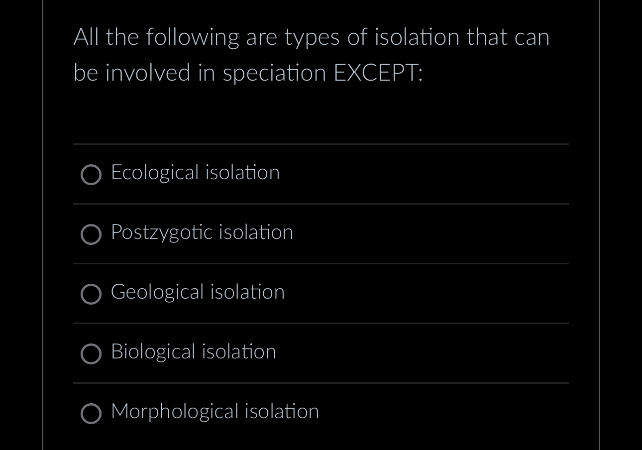Solved All the following are types of isolation that can be | Chegg.com