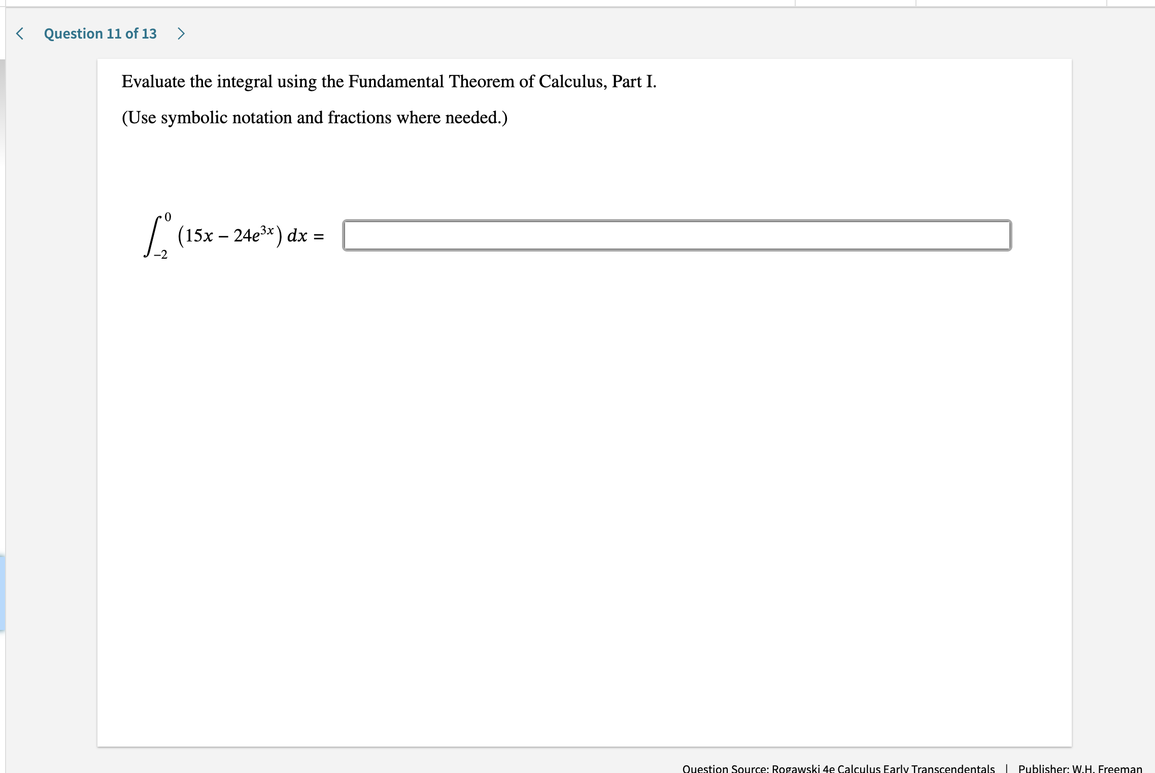 Solved Evaluate the integral using the Fundamental Theorem | Chegg.com