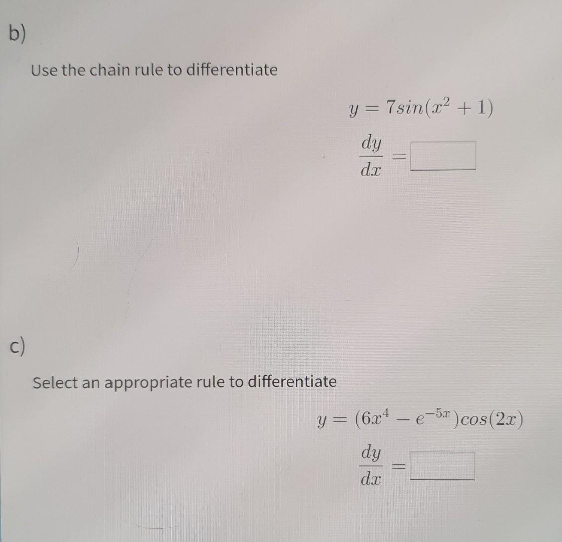 Solved Differentiate the following functions with respect to | Chegg.com
