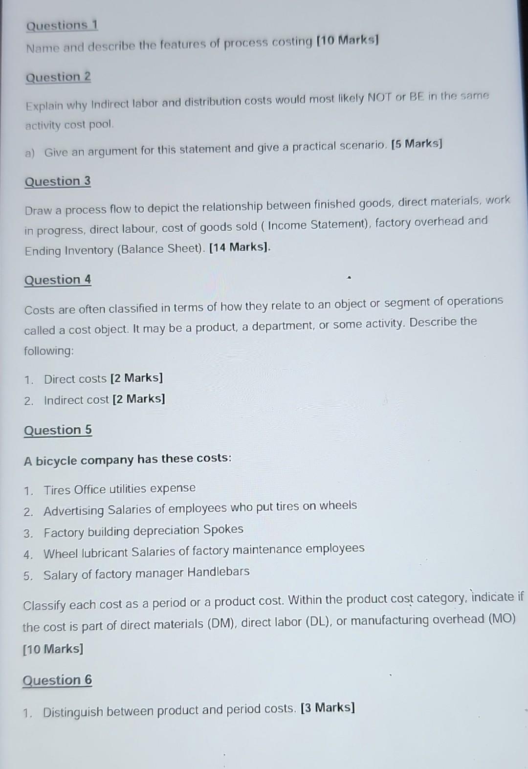Solved Question 2 Explain why Indirect labor and | Chegg.com