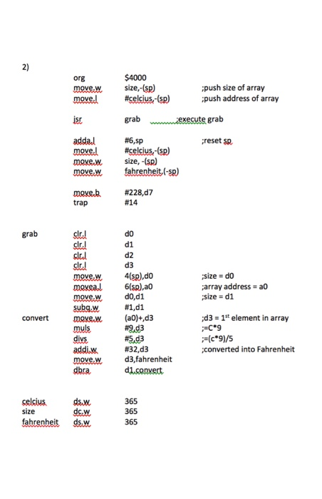 Solved in mc6800 assembly language here is my attempt at the | Chegg.com