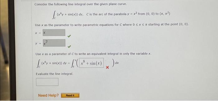 Solved Consider the following line integral over the given | Chegg.com