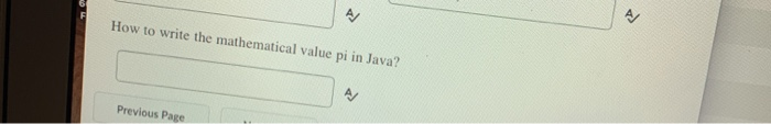 Solved How to write the mathematical value pi in Java? | Chegg.com