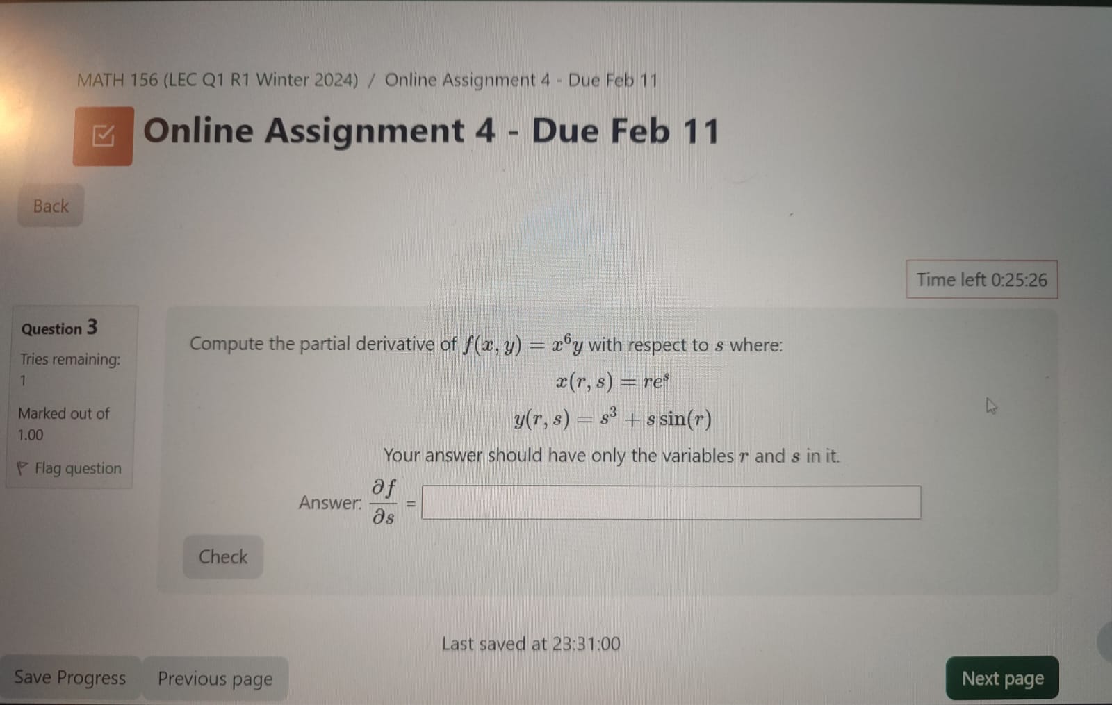 Solved MATH 156 (LEC Q1 ﻿R1 ﻿Winter 2024) / ﻿Online | Chegg.com