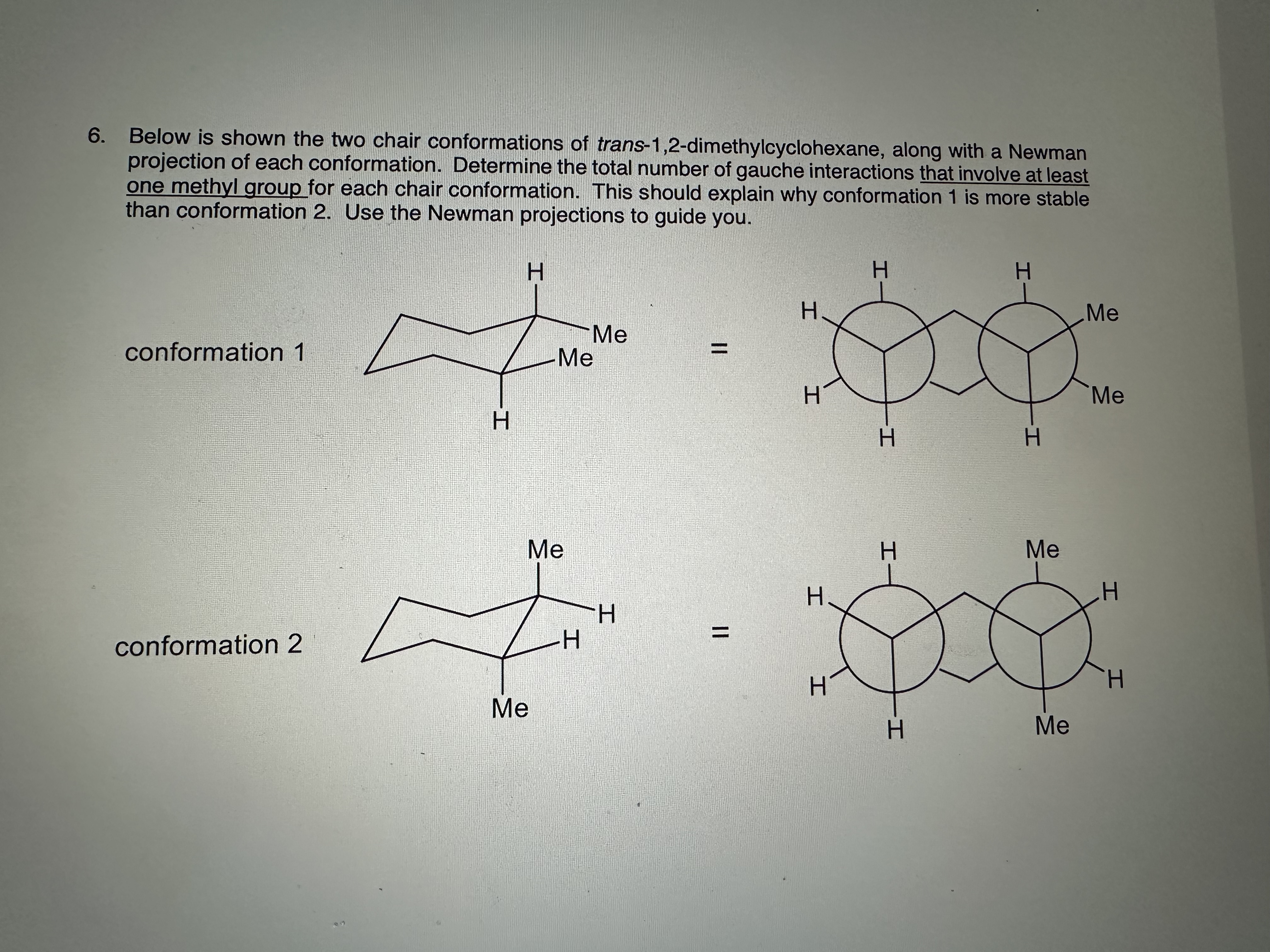 Solved Below is shown the two chair conformations of | Chegg.com