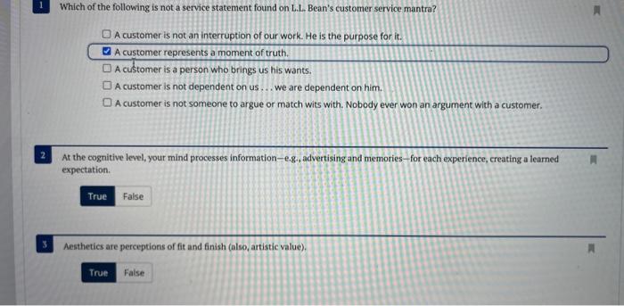 Solved Which of the following is not a service statement | Chegg.com
