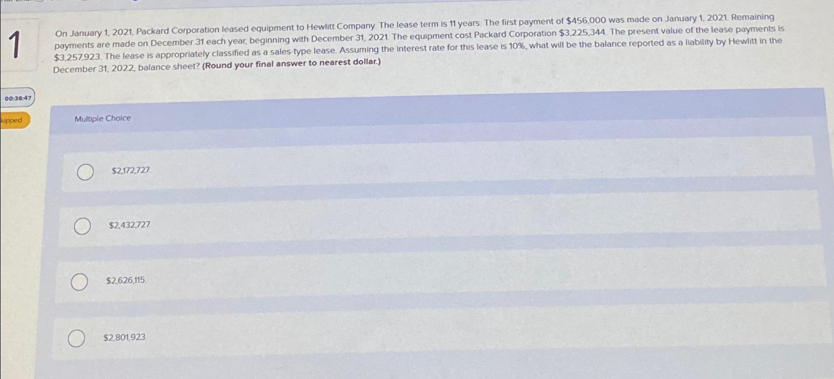 Solved December 31, 2022, ﻿balance sheet? (Round your final | Chegg.com