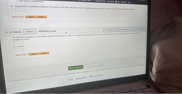 −11 points] PODSTATG 4,1,016. cutrage by 1 peind By 2 | Chegg.com