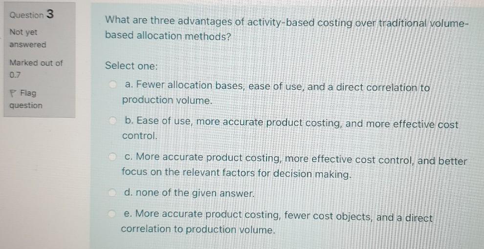 Solved Question 3 What are three advantages of | Chegg.com