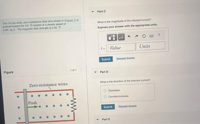Solved The 10-cm-wide, zero-resistance slide wire shown in | Chegg.com